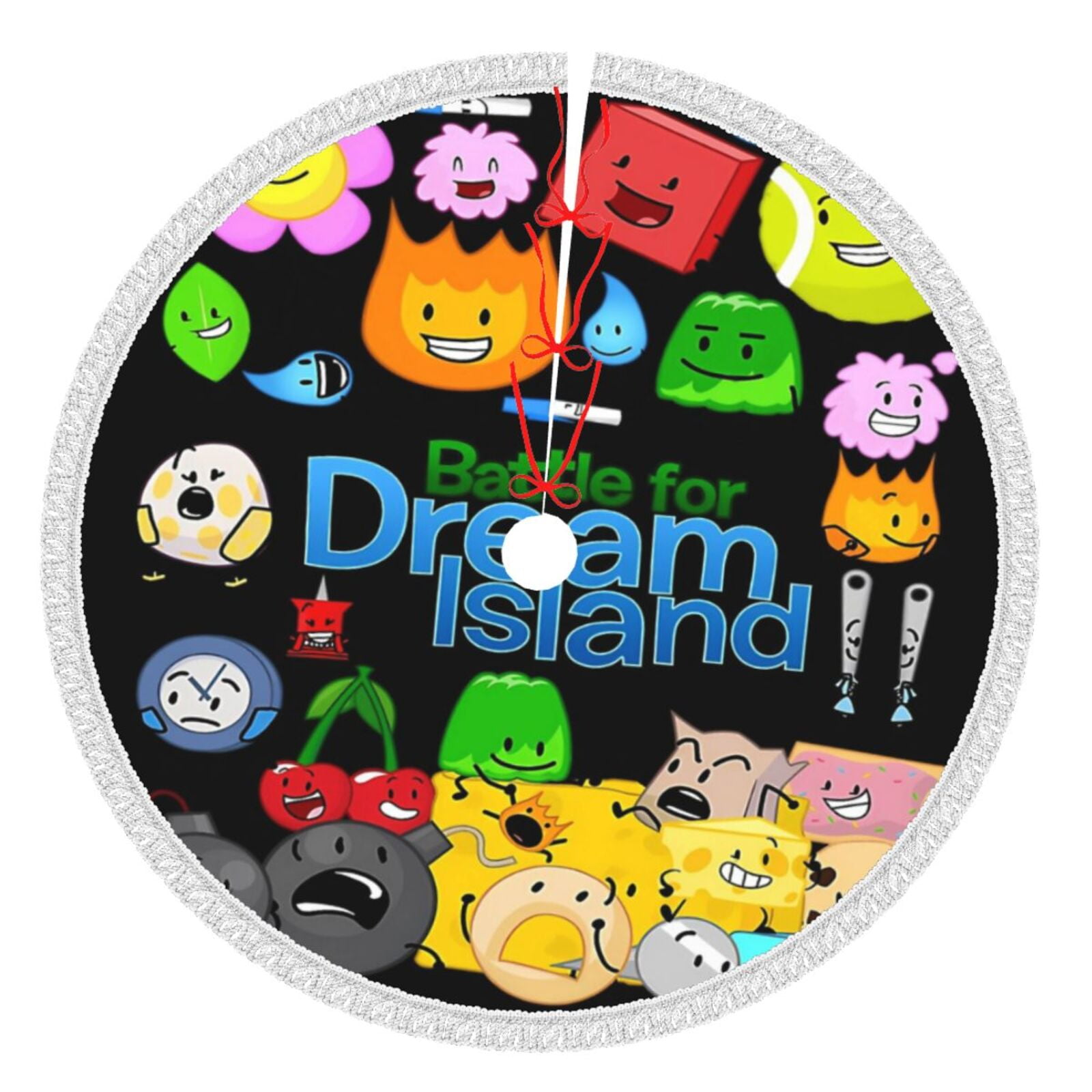 Game BFDI Battle For Dream Island Christmas Tree Skirt with Tassels ...