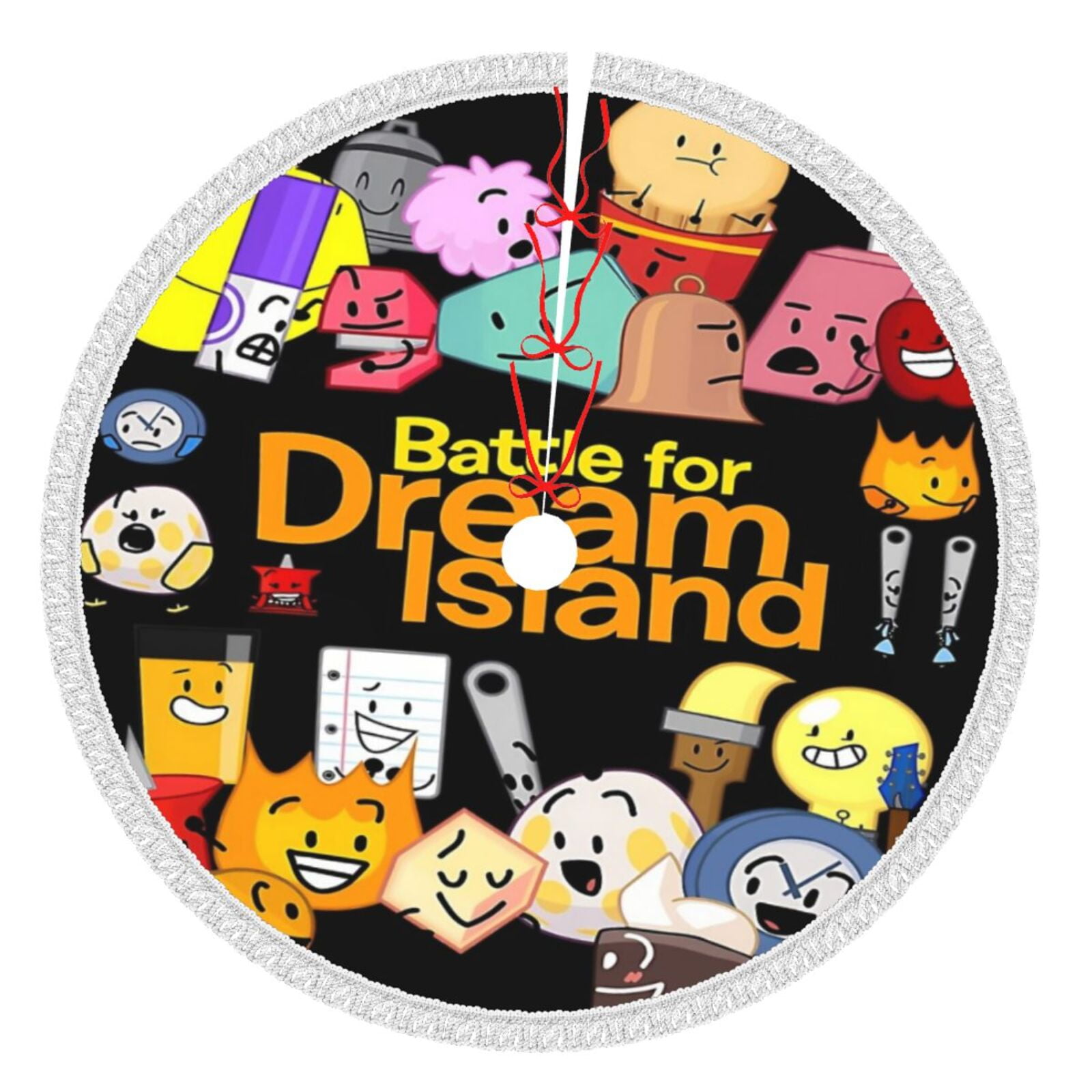 Game BFDI Battle For Dream Island Christmas Tree Skirt with Tassels ...