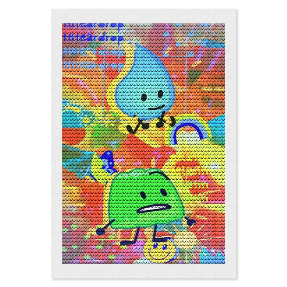 Game BFDI Battle For Dream Island Diamond Art Kits for Adults DIY 5D ...