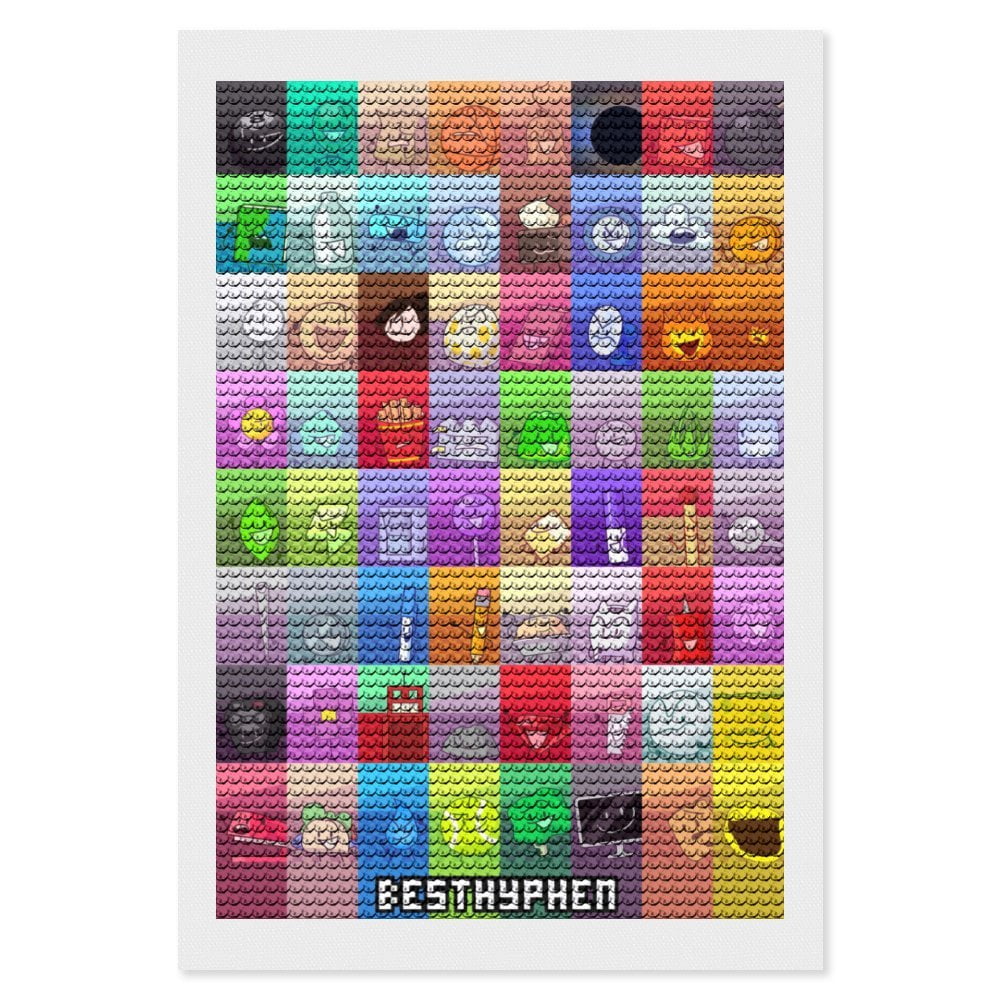 Game BFDI Battle For Dream Island Diamond Art Kits for Adults DIY 5D ...