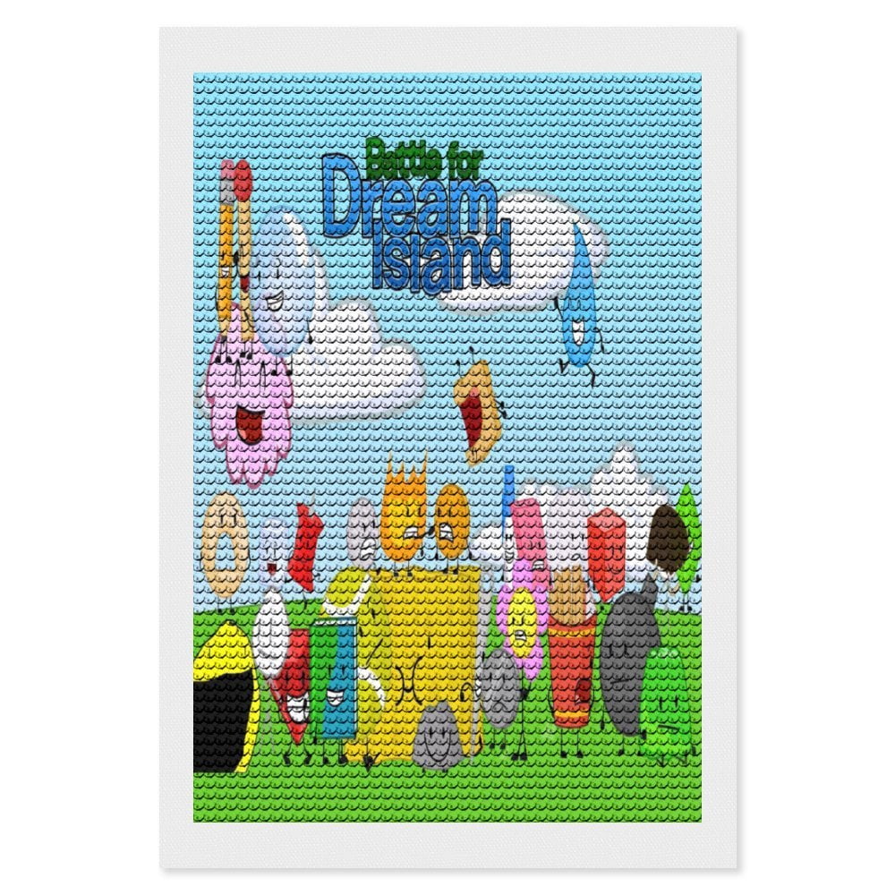 Game BFDI Battle For Dream Island Diamond Art Kits for Adults DIY 5D ...