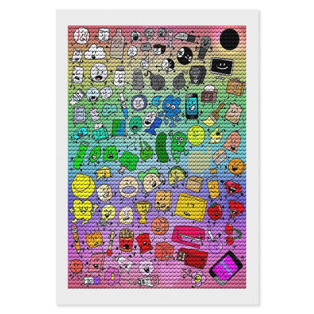 Game BFDI Battle For Dream Island Diamond Art Kits for Adults DIY 5D ...