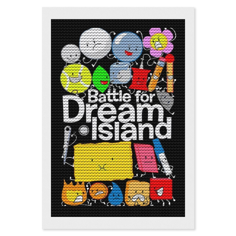 Game BFDI Battle For Dream Island Diamond Art Kits for Adults DIY 5D ...