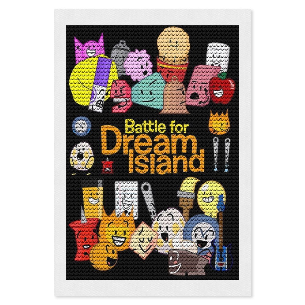 Game BFDI Battle For Dream Island Diamond Art Kits for Adults DIY 5D ...