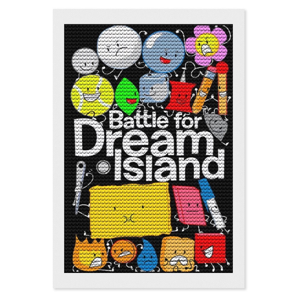 Game BFDI Battle For Dream Island Diamond Art Kits for Adults DIY 5D ...