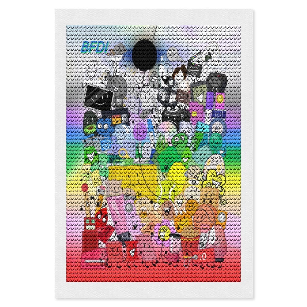 Game BFDI Battle For Dream Island Diamond Art Kits for Adults DIY 5D ...