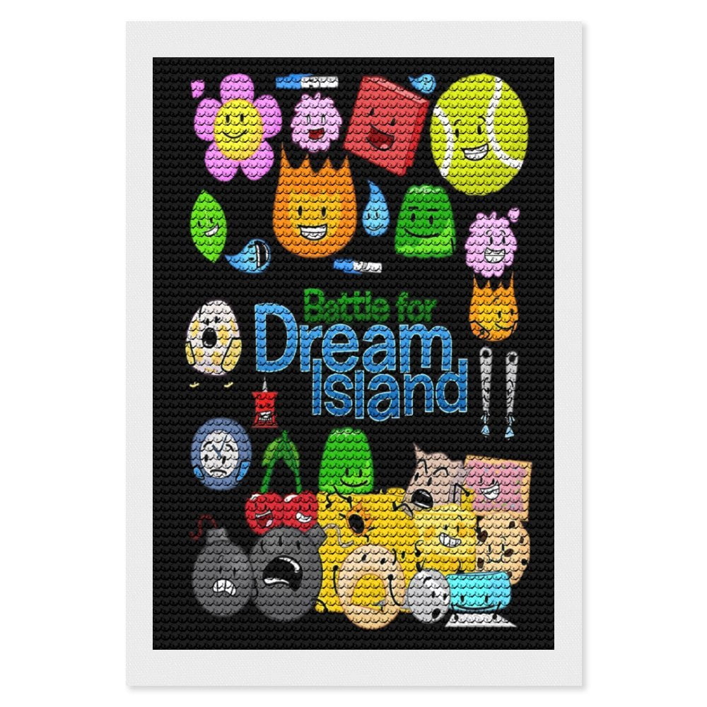 Game BFDI Battle For Dream Island Diamond Art Kits for Adults DIY 5D ...