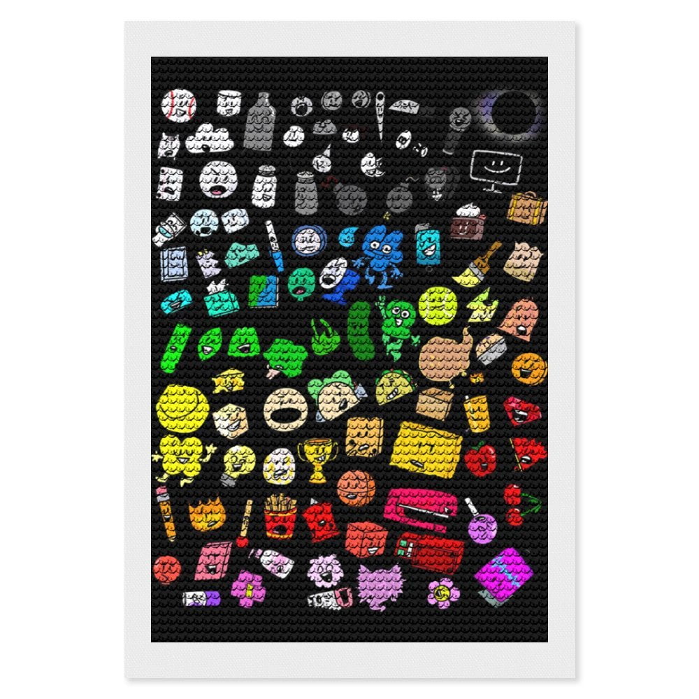 Game BFDI Battle For Dream Island Diamond Art Kits for Adults DIY 5D ...