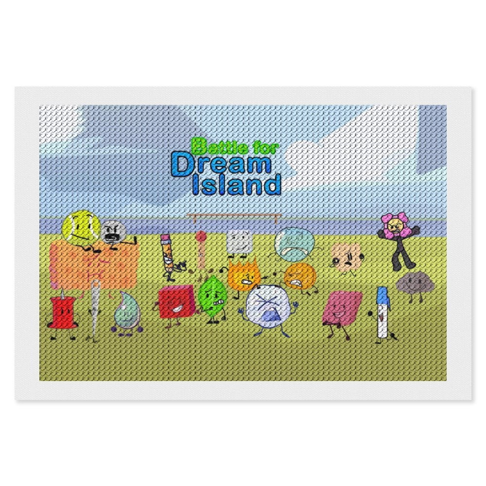 Game BFDI Battle For Dream Island Diamond Art Kits for Adults DIY 5D ...