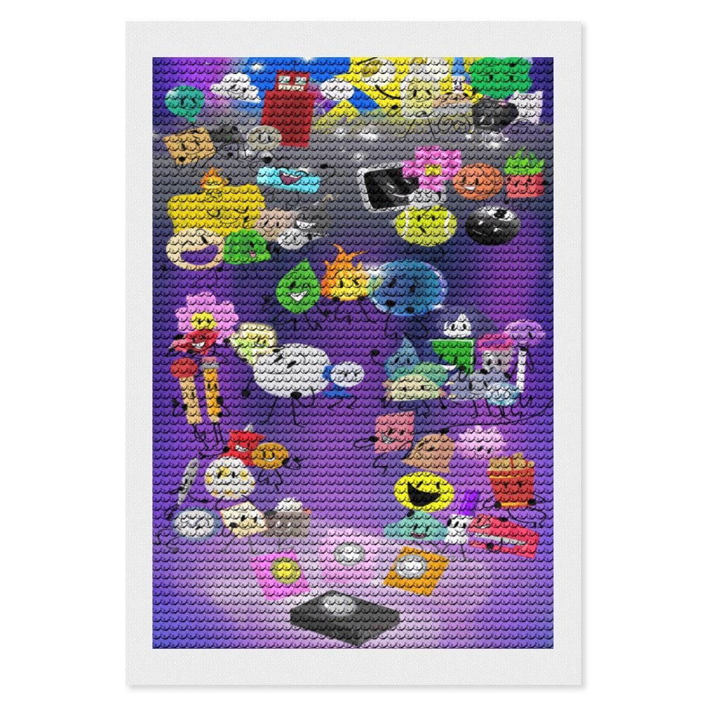 Game BFDI Battle For Dream Island Diamond Art Kits for Adults DIY 5D ...