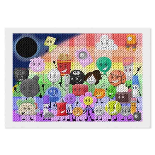 Game BFDI Battle For Dream Island Diamond Art Kits for Adults DIY 5D ...