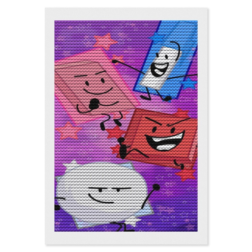 Game BFDI Battle For Dream Island Diamond Art Kits for Adults DIY 5D ...