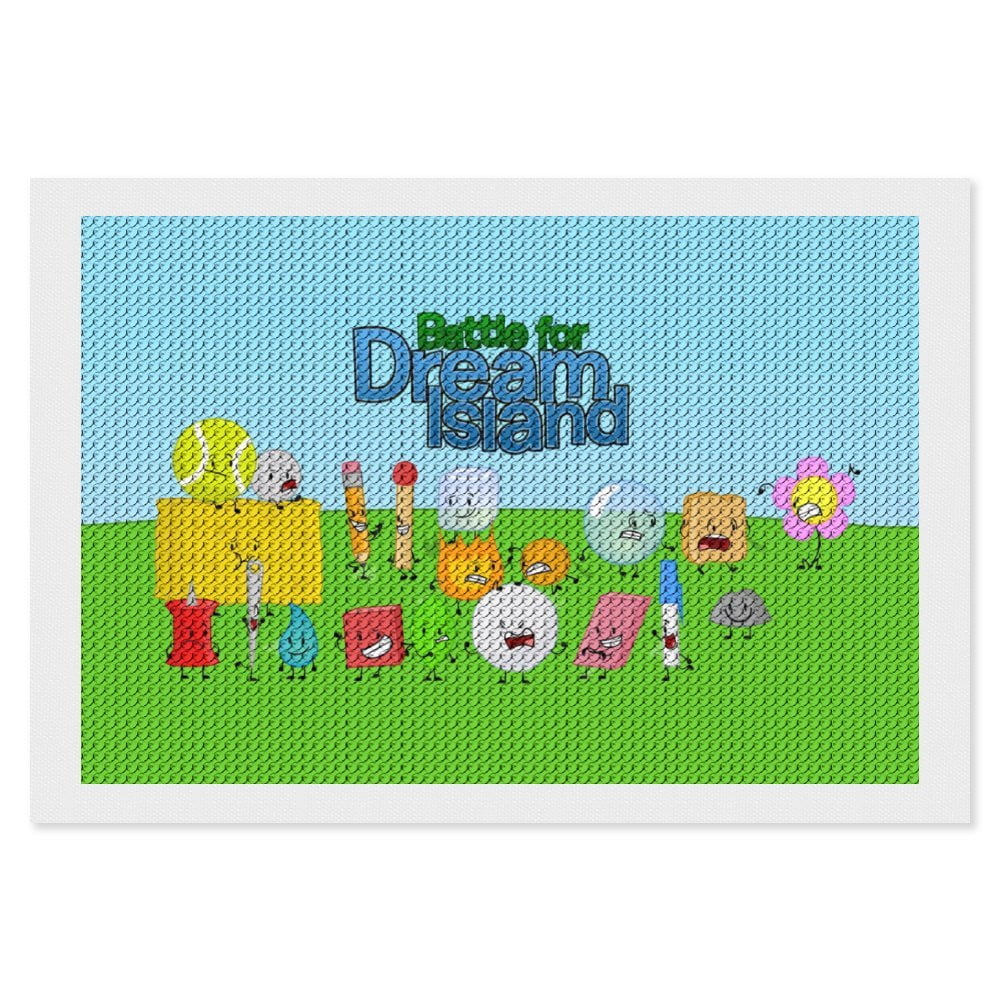 Game BFDI Battle For Dream Island Diamond Art Kits for Adults DIY 5D ...