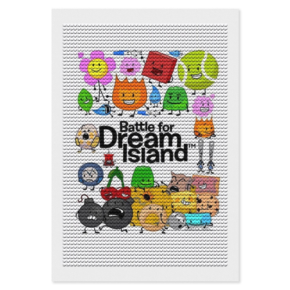 Game BFDI Battle For Dream Island Diamond Art Kits for Adults DIY 5D ...