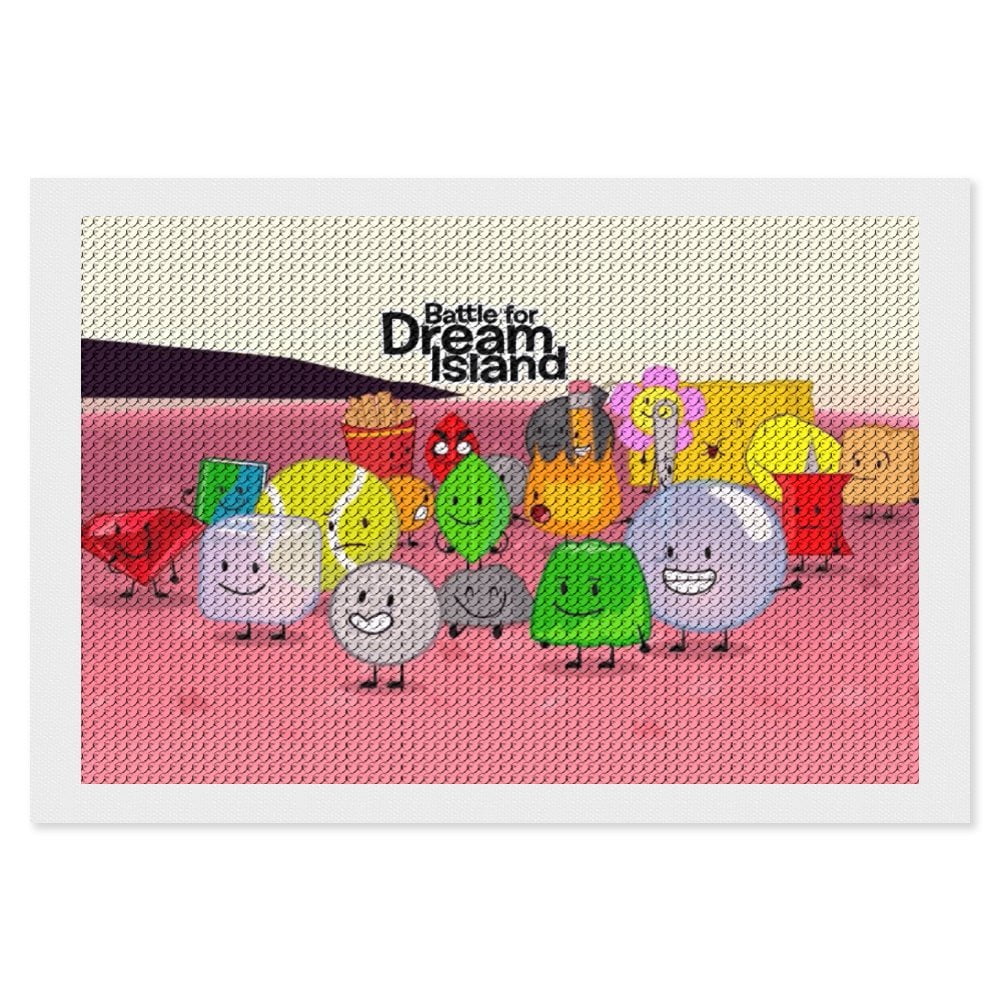 Game BFDI Battle For Dream Island Diamond Art Kits for Adults DIY 5D ...