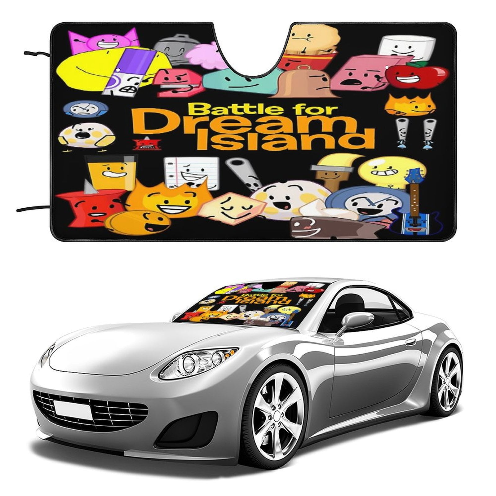 Game BFDI Battle For Dream Island Foldable Car Windshield Sun Shades ...
