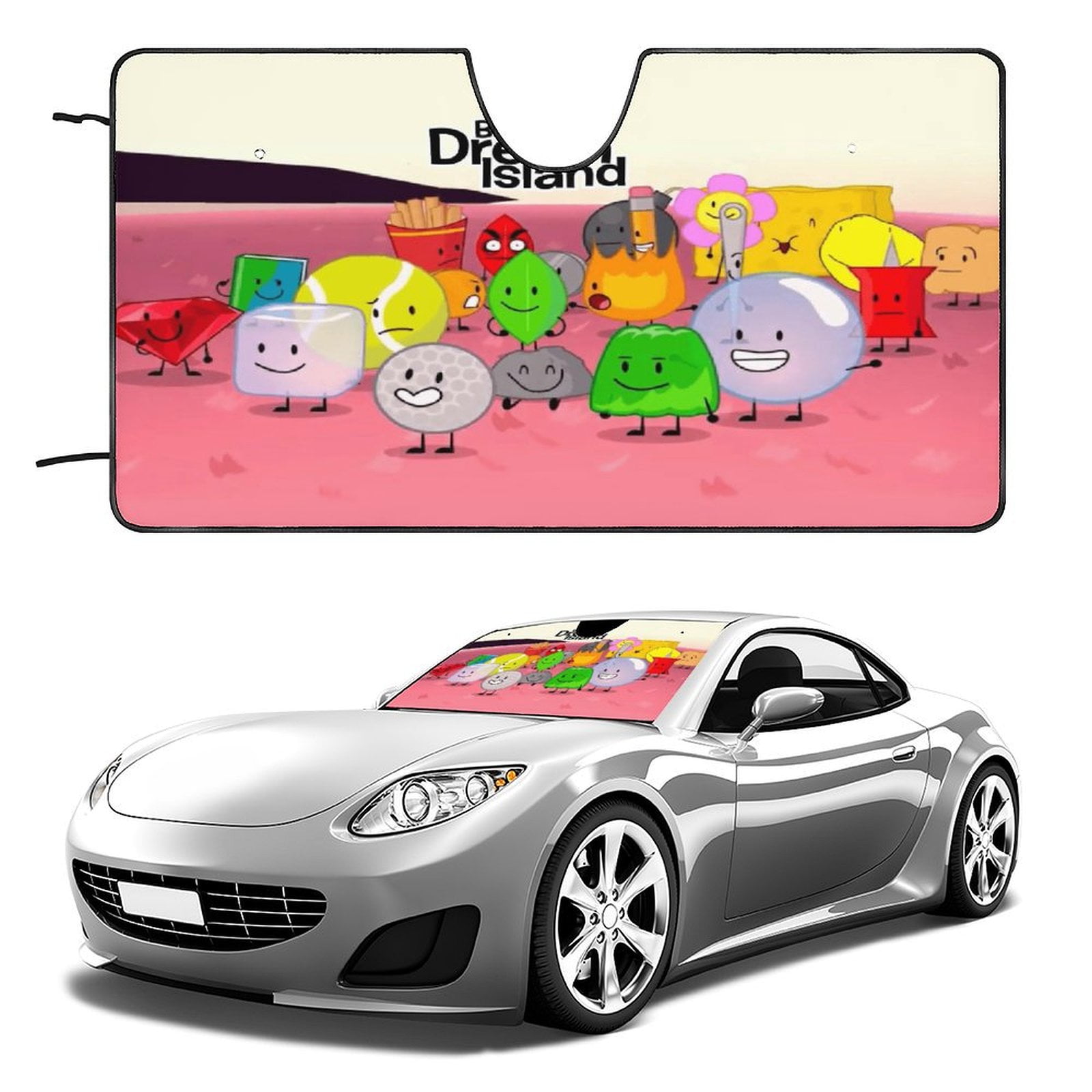 Game BFDI Battle For Dream Island Foldable Car Windshield Sun Shades ...