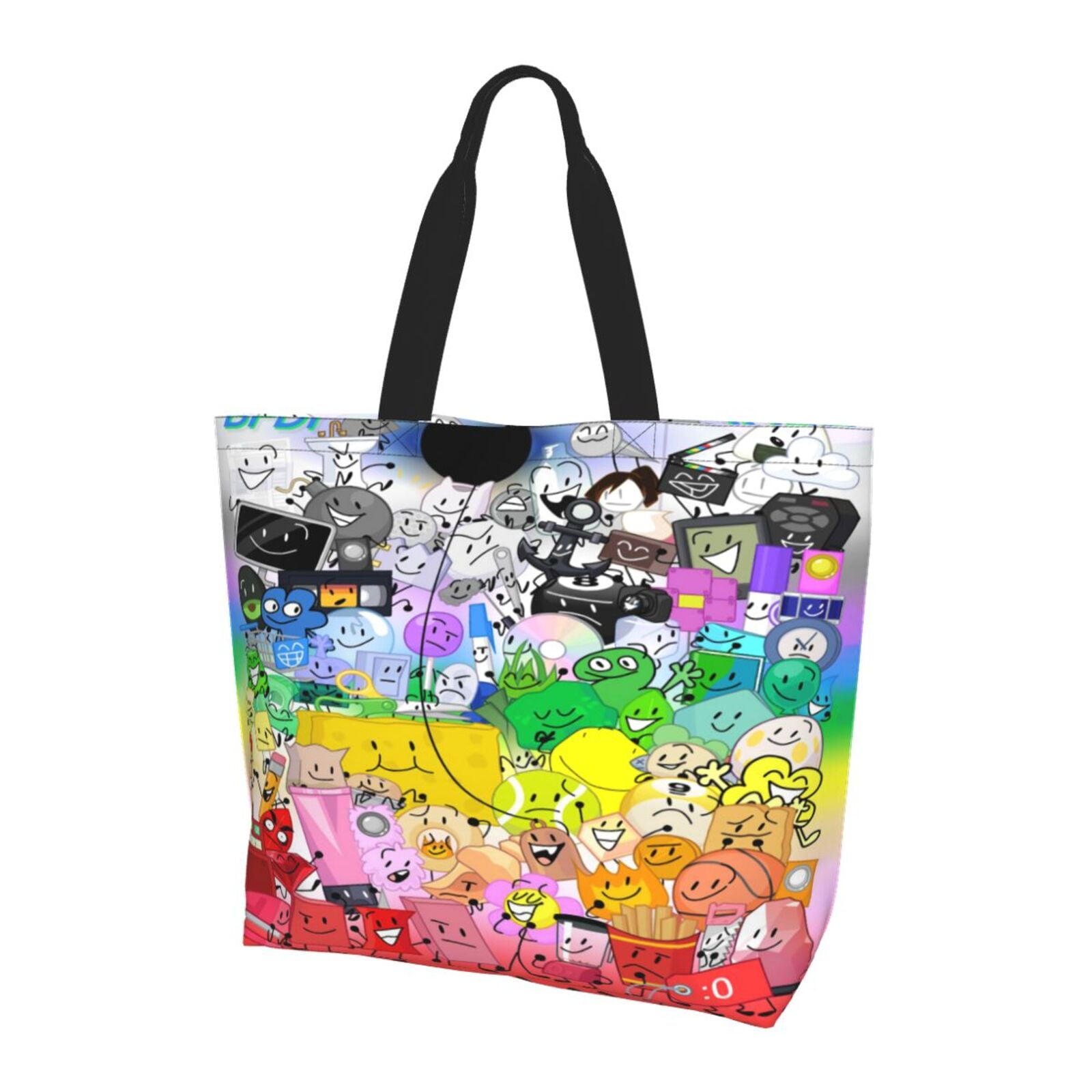 Game BFDI Battle For Dream Island Large Canvas Tote Bag for Gym Beach ...