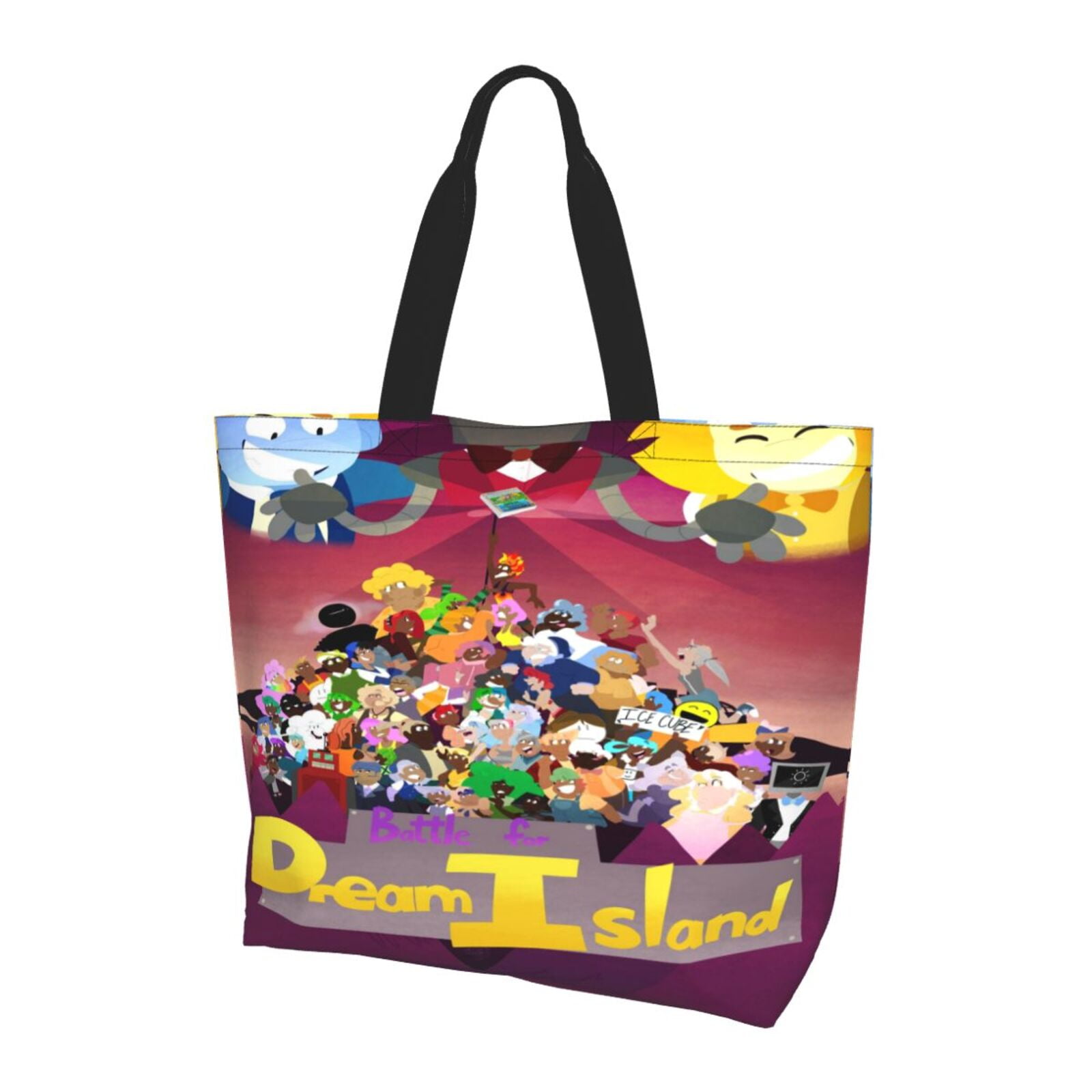 Game BFDI Battle For Dream Island Large Canvas Tote Bag for Gym Beach ...