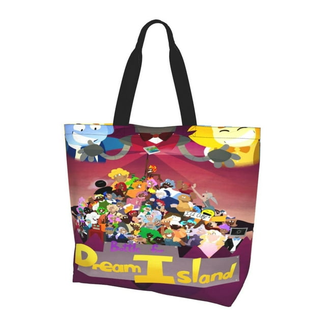 Game BFDI Battle For Dream Island Large Canvas Tote Bag for Gym Beach ...