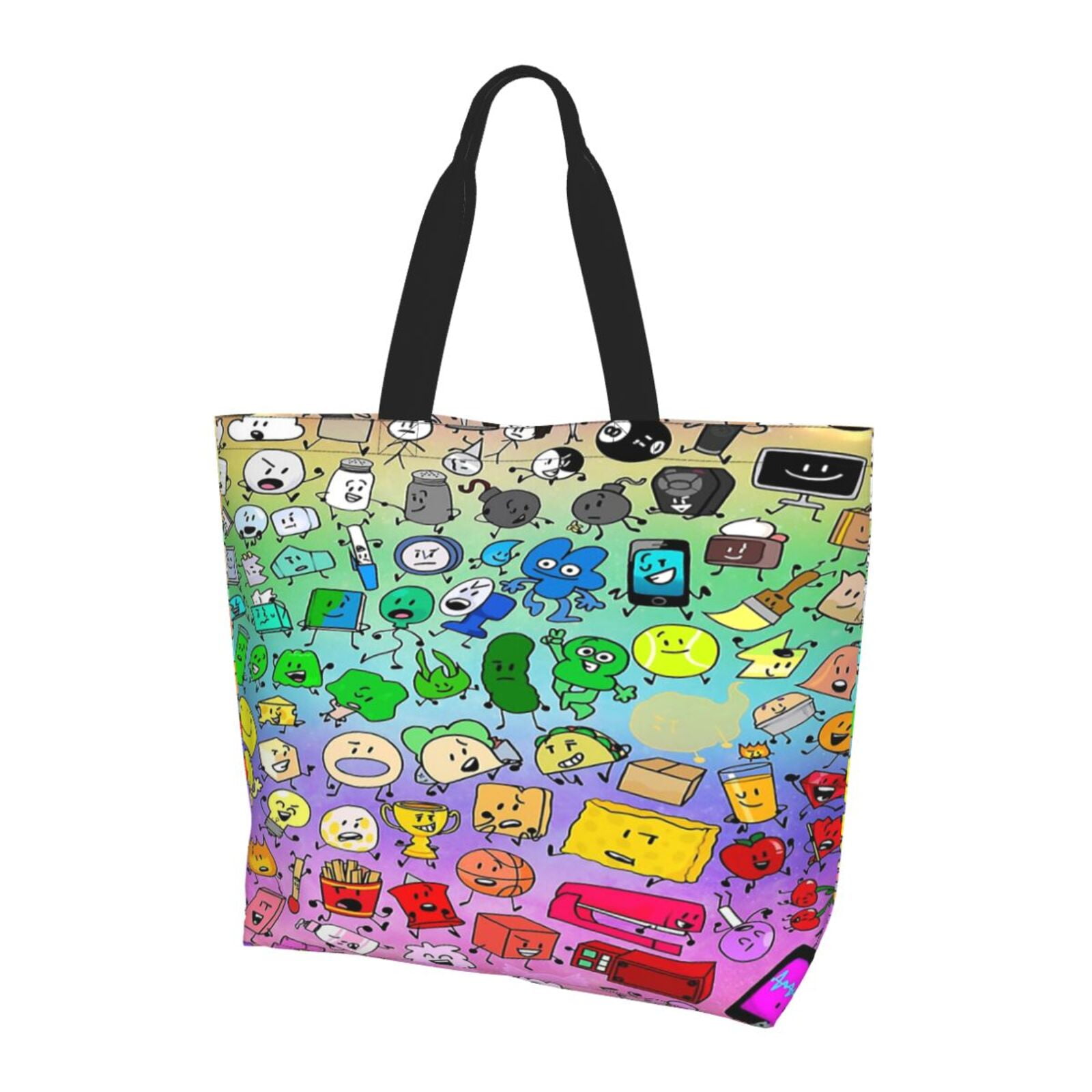 Game BFDI Battle For Dream Island Large Canvas Tote Bag for Gym Beach ...
