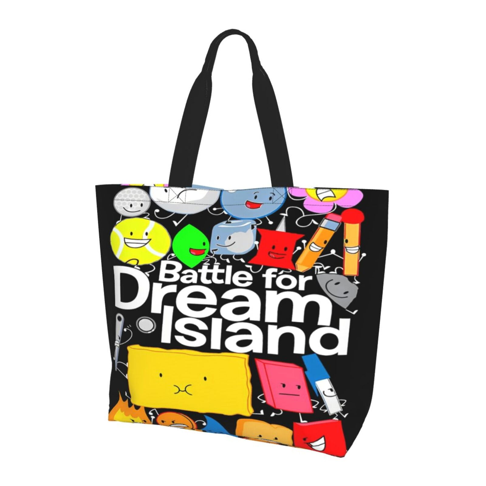 Game BFDI Battle For Dream Island Large Canvas Tote Bag for Gym Beach ...