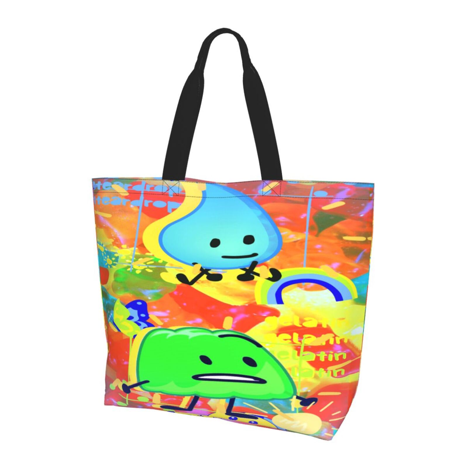 Game BFDI Battle For Dream Island Large Canvas Tote Bag for Gym Beach ...