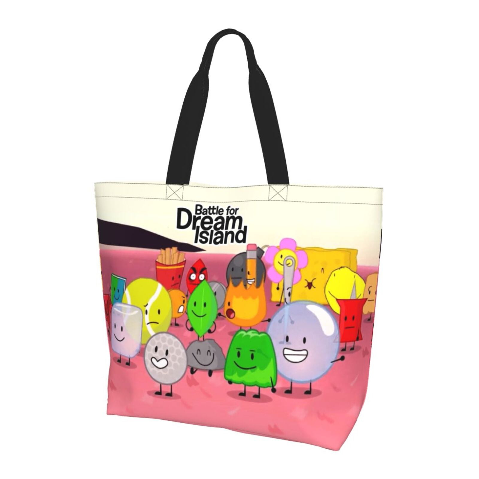 Game BFDI Battle For Dream Island Large Canvas Tote Bag for Gym Beach ...