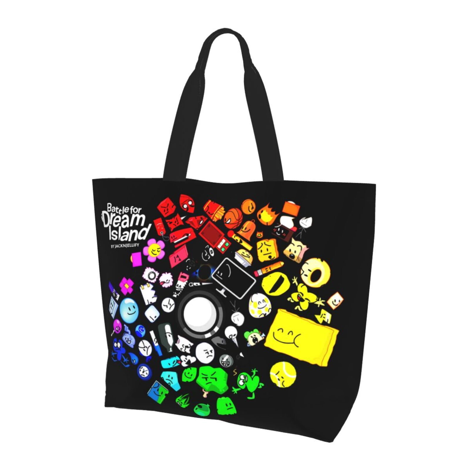 Game BFDI Battle For Dream Island Large Canvas Tote Bag for Gym Beach ...