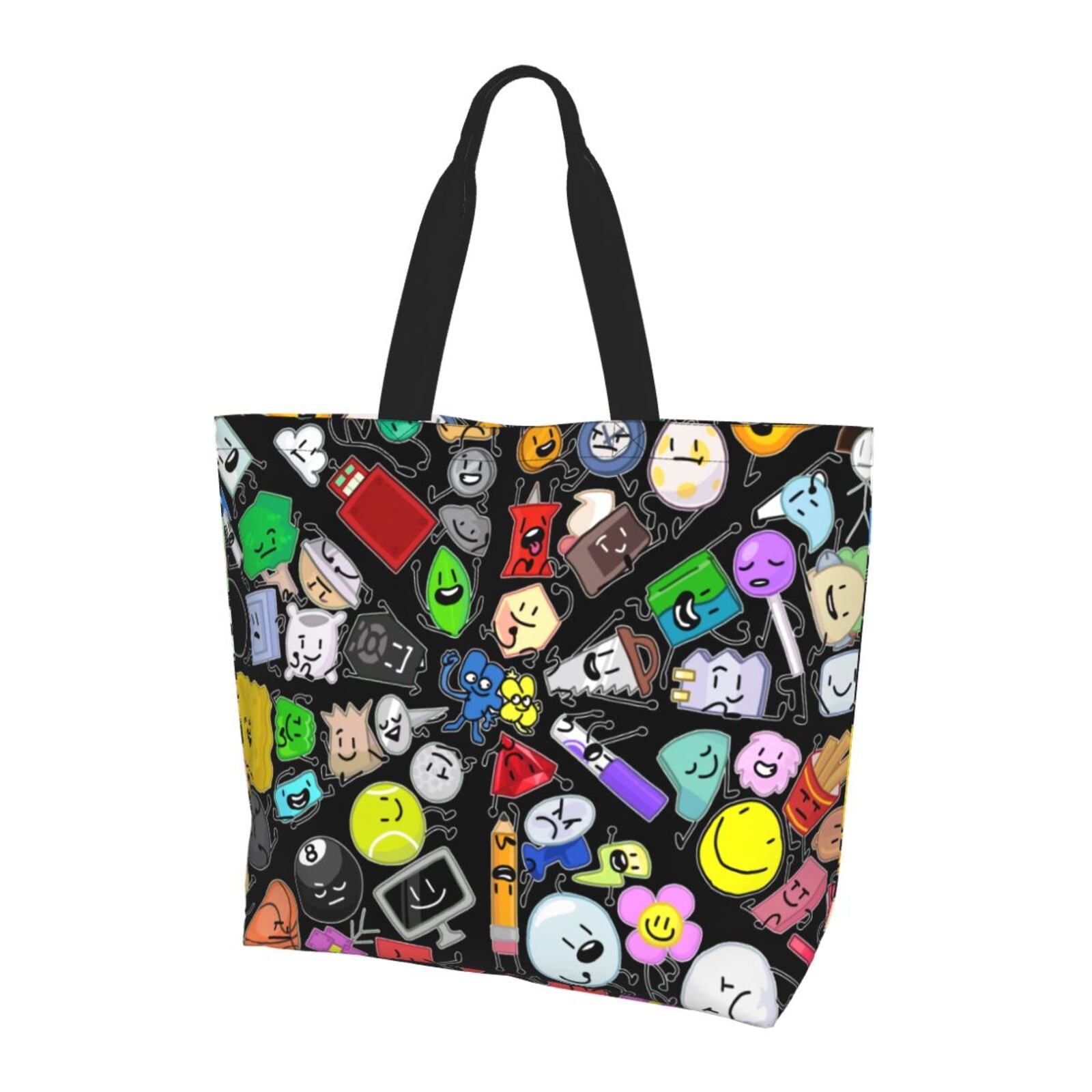 Game BFDI Battle For Dream Island Large Canvas Tote Bag for Gym Beach ...