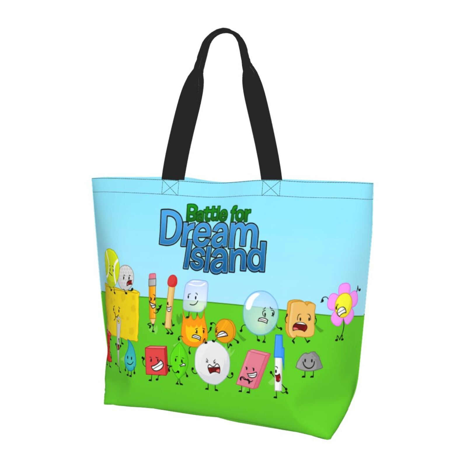 Game BFDI Battle For Dream Island Large Canvas Tote Bag for Gym Beach ...