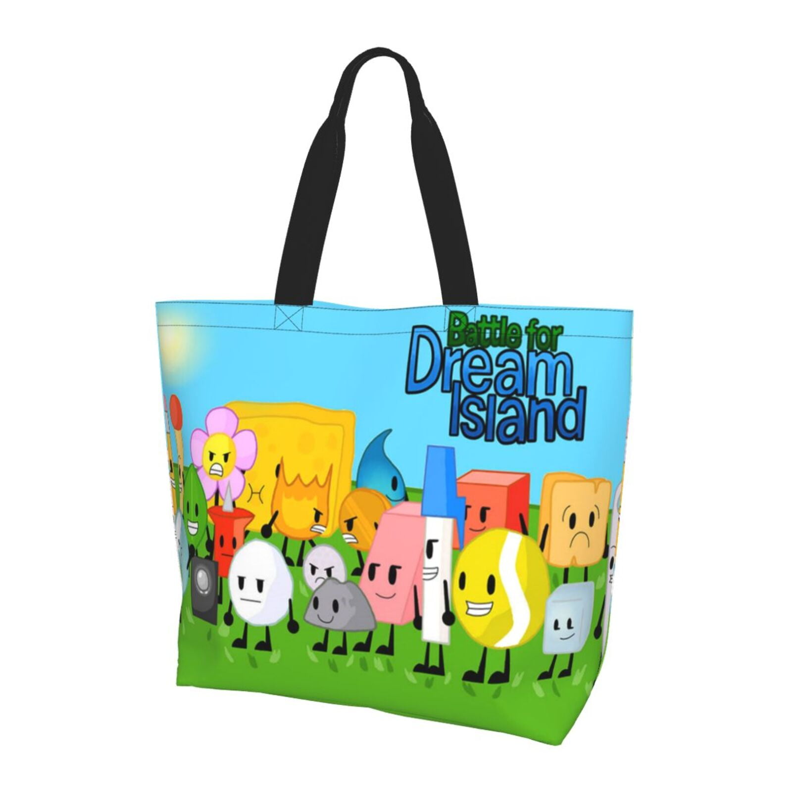Game BFDI Battle For Dream Island Large Canvas Tote Bag for Gym Beach ...