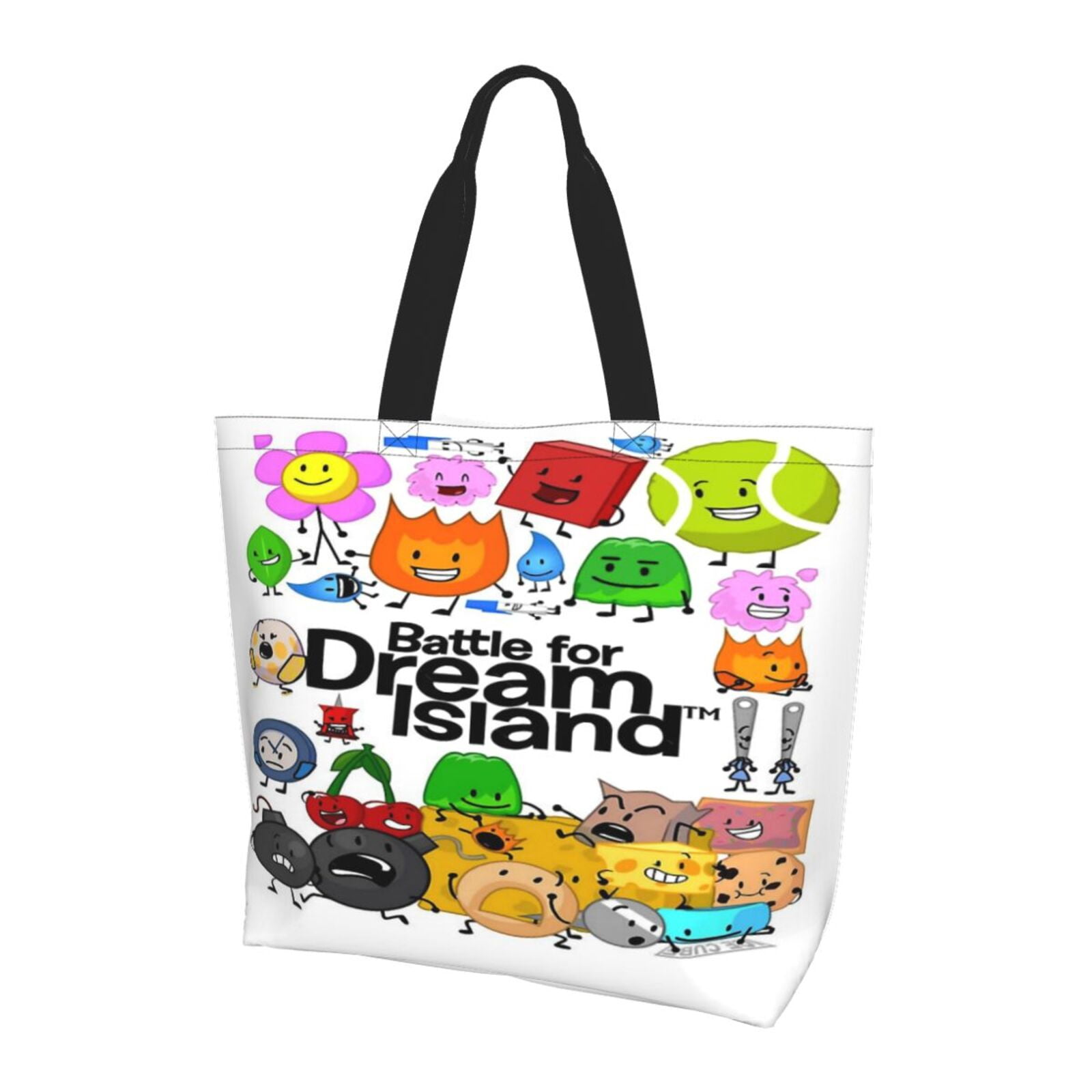Game BFDI Battle For Dream Island Large Canvas Tote Bag for Gym Beach ...