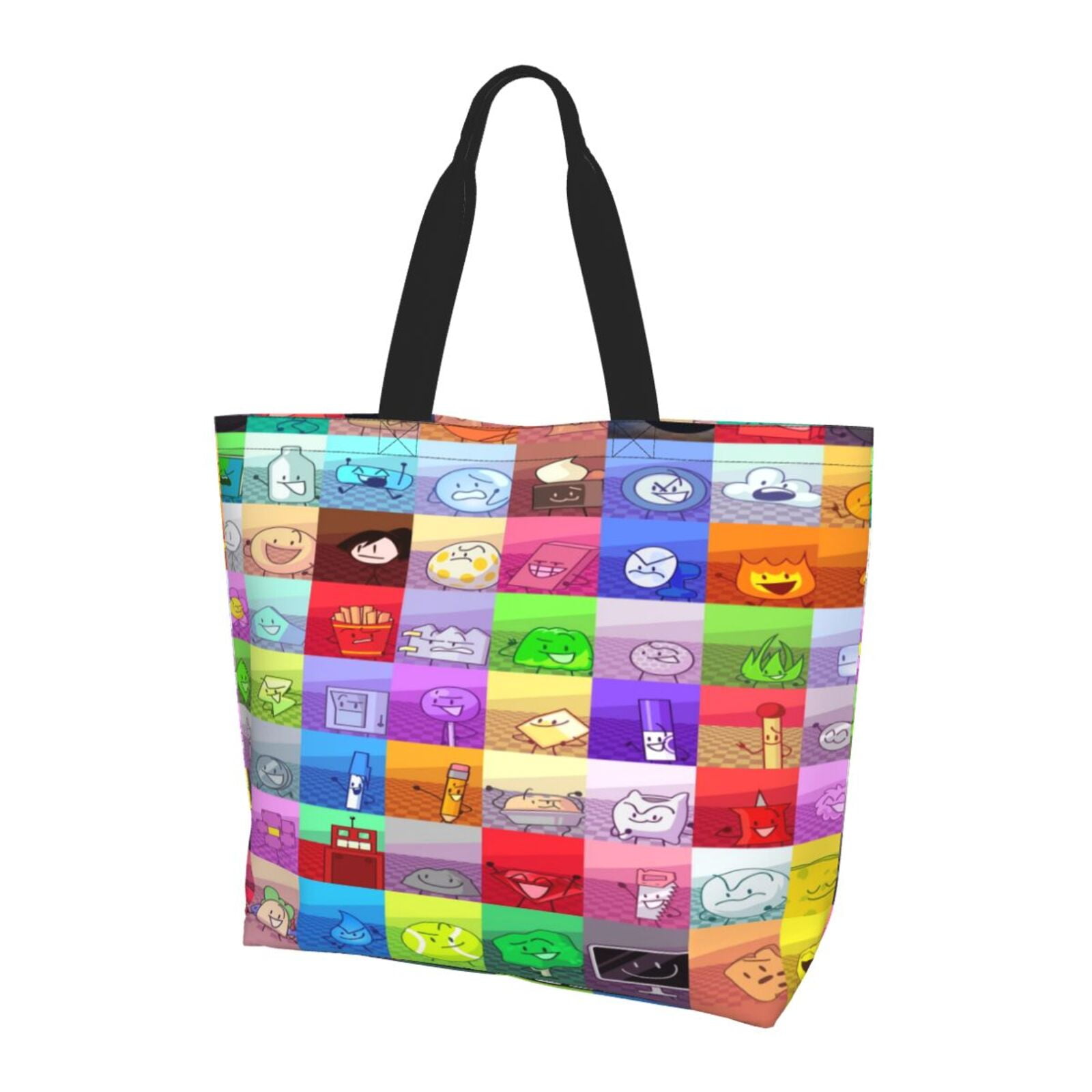 Game BFDI Battle For Dream Island Large Canvas Tote Bag for Gym Beach ...