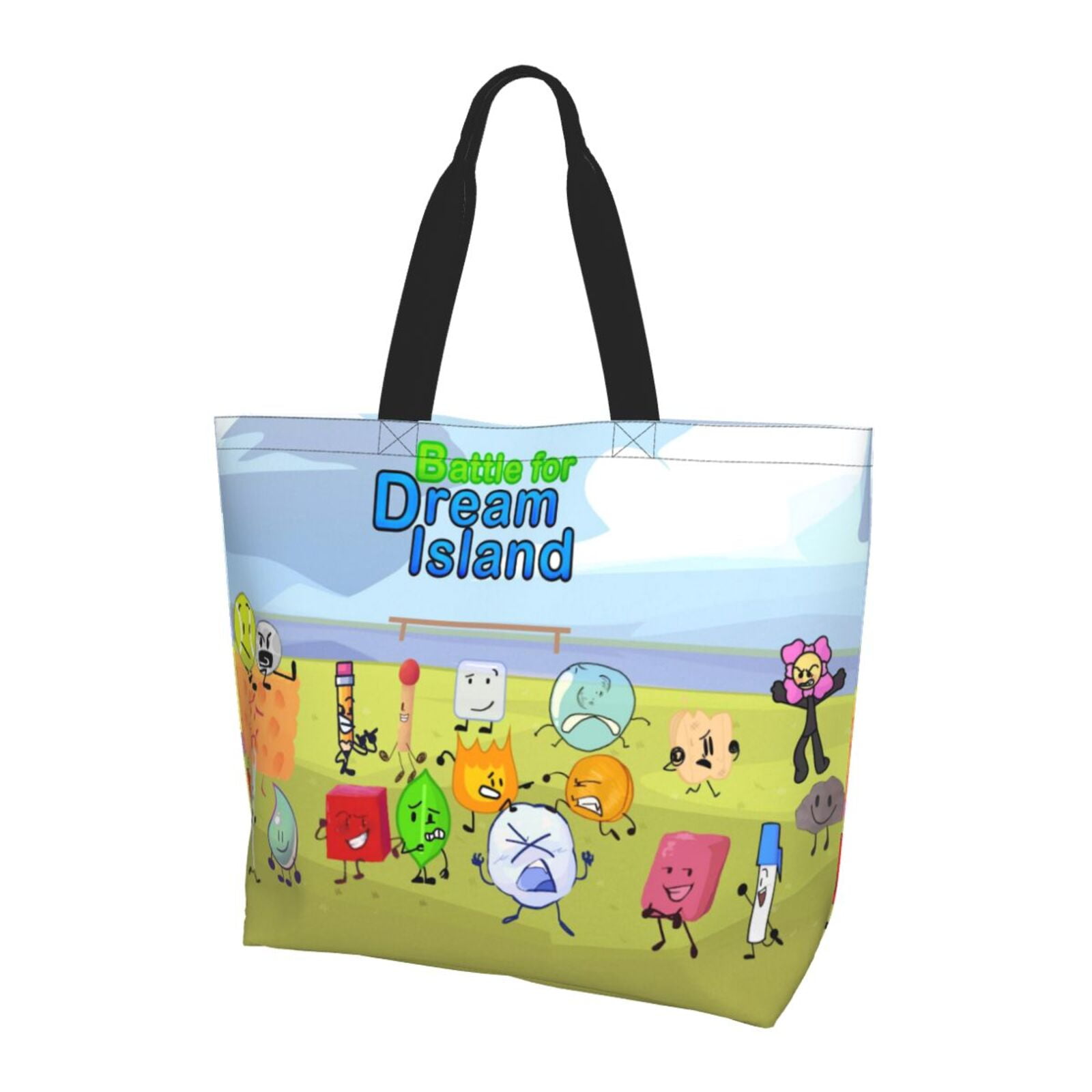 Game BFDI Battle For Dream Island Large Canvas Tote Bag for Gym Beach ...
