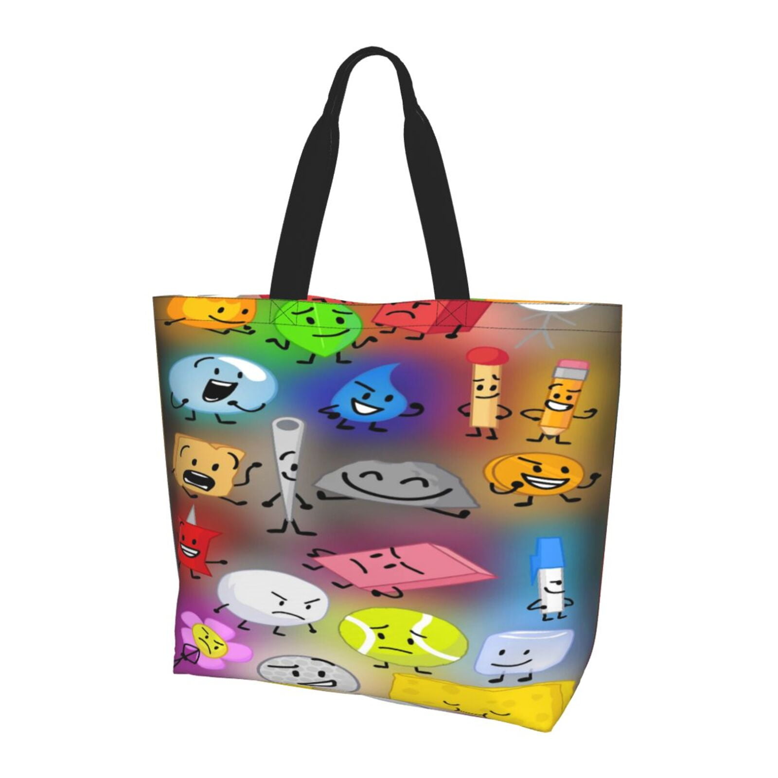Game BFDI Battle For Dream Island Large Canvas Tote Bag for Gym Beach ...