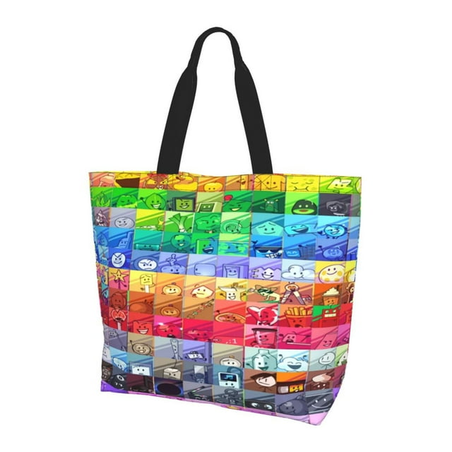 Game BFDI Battle For Dream Island Large Canvas Tote Bag for Gym Beach ...