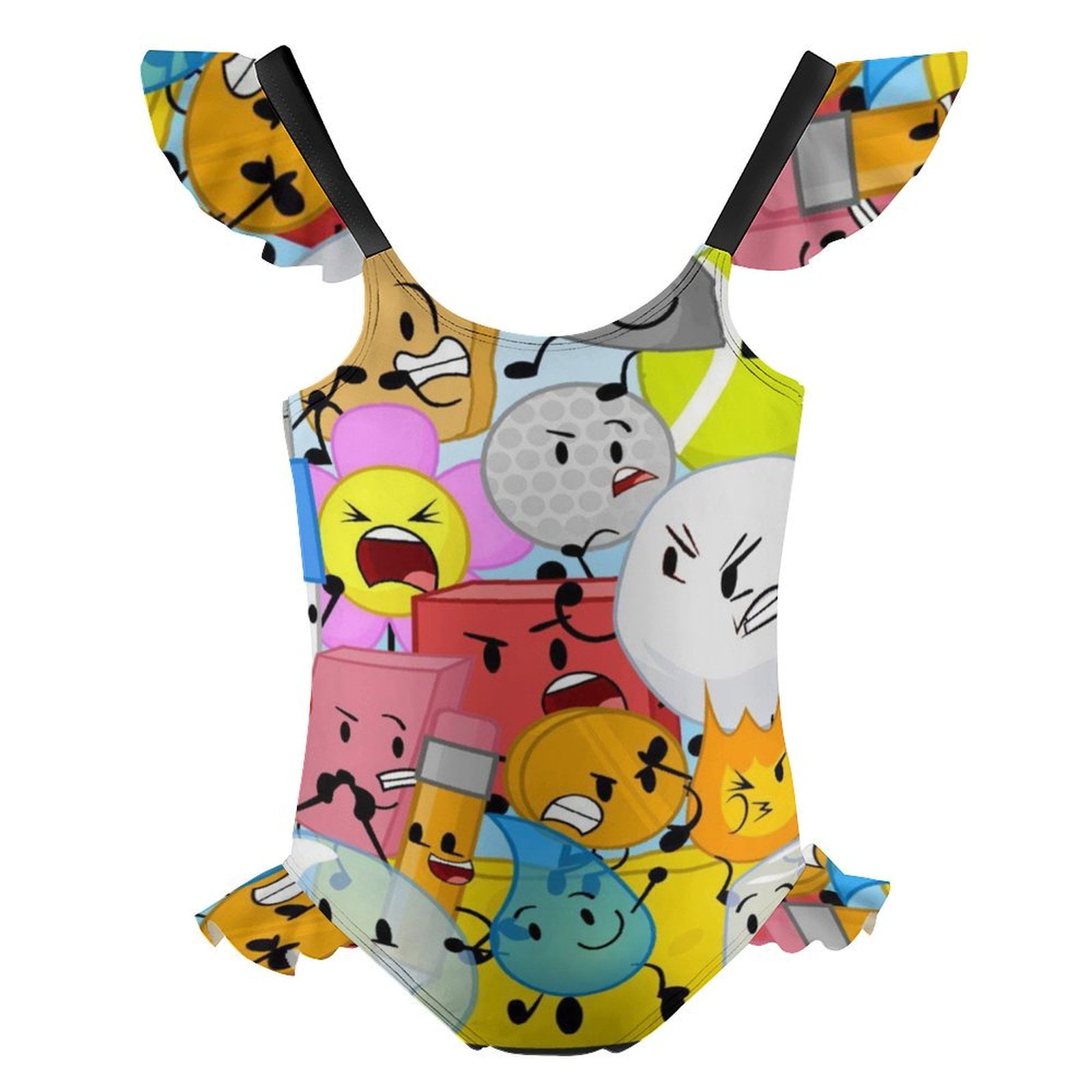 Game BFDI Battle For Dream Island One Piece Swimwear Flutter Sleeve ...