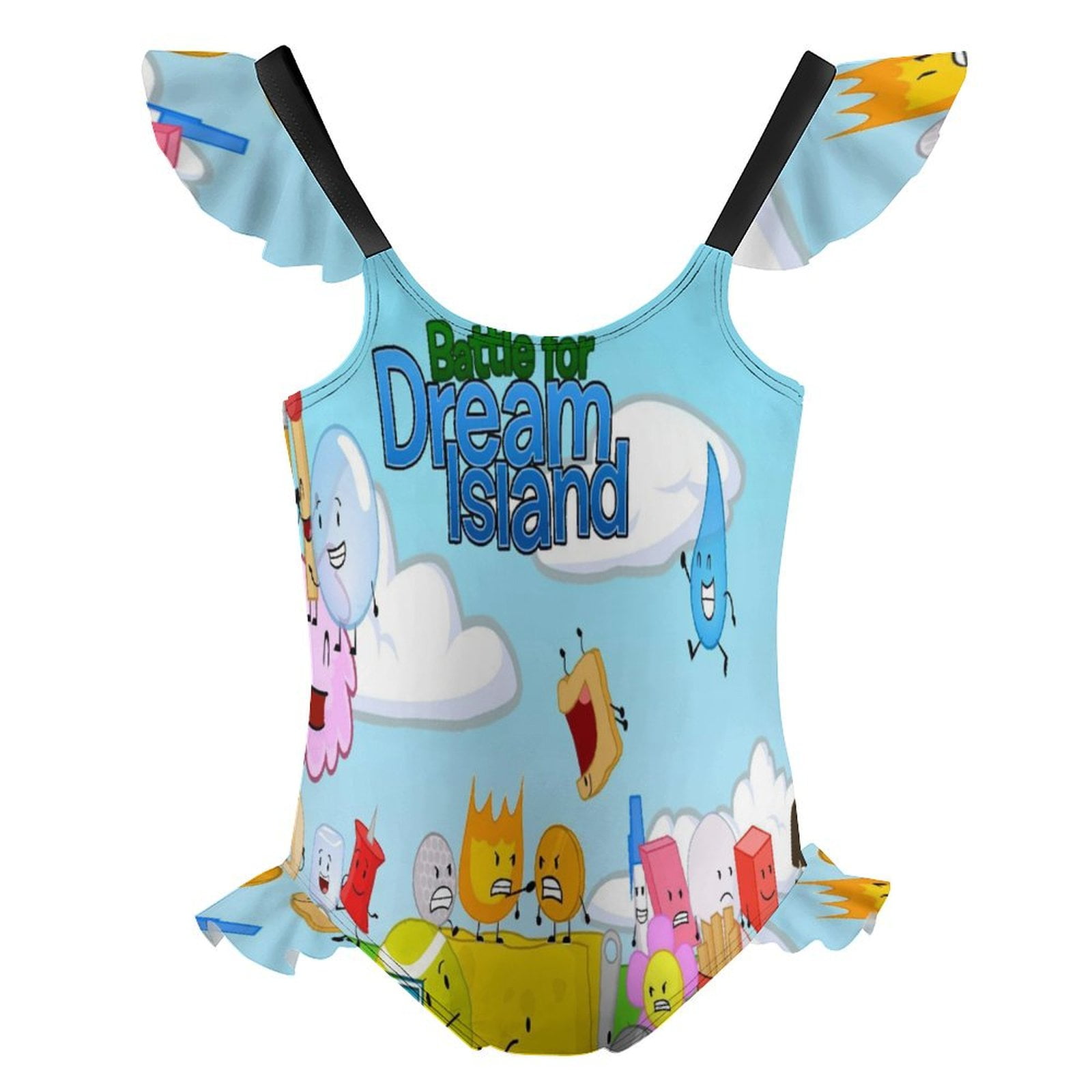 Game BFDI Battle For Dream Island One Piece Swimwear Flutter Sleeve ...