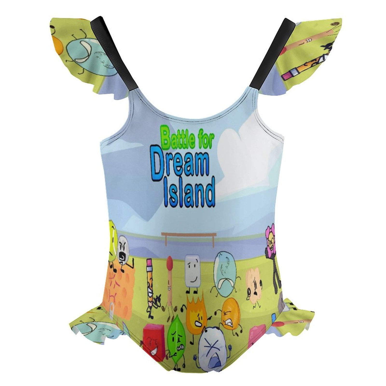 Game BFDI Battle For Dream Island One Piece Swimwear Flutter Sleeve ...