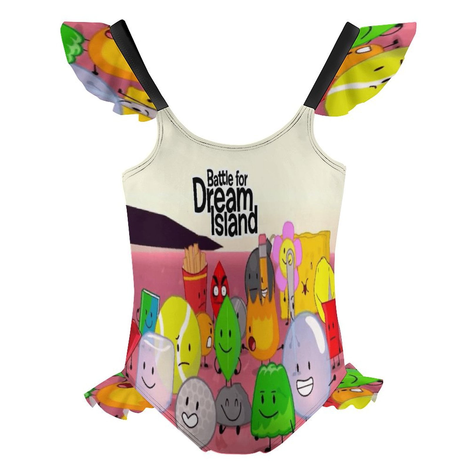 Game BFDI Battle For Dream Island One Piece Swimwear Flutter Sleeve ...