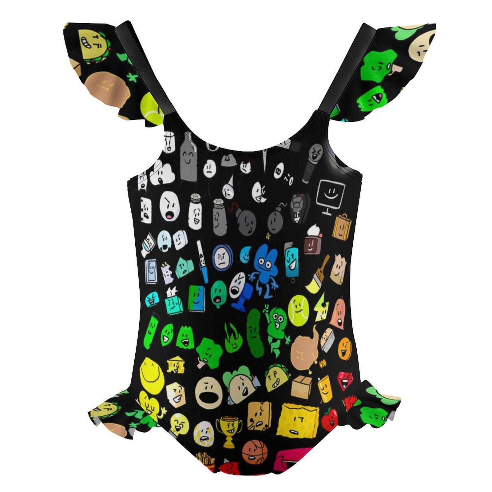 Game BFDI Battle For Dream Island One Piece Swimwear Flutter Sleeve ...