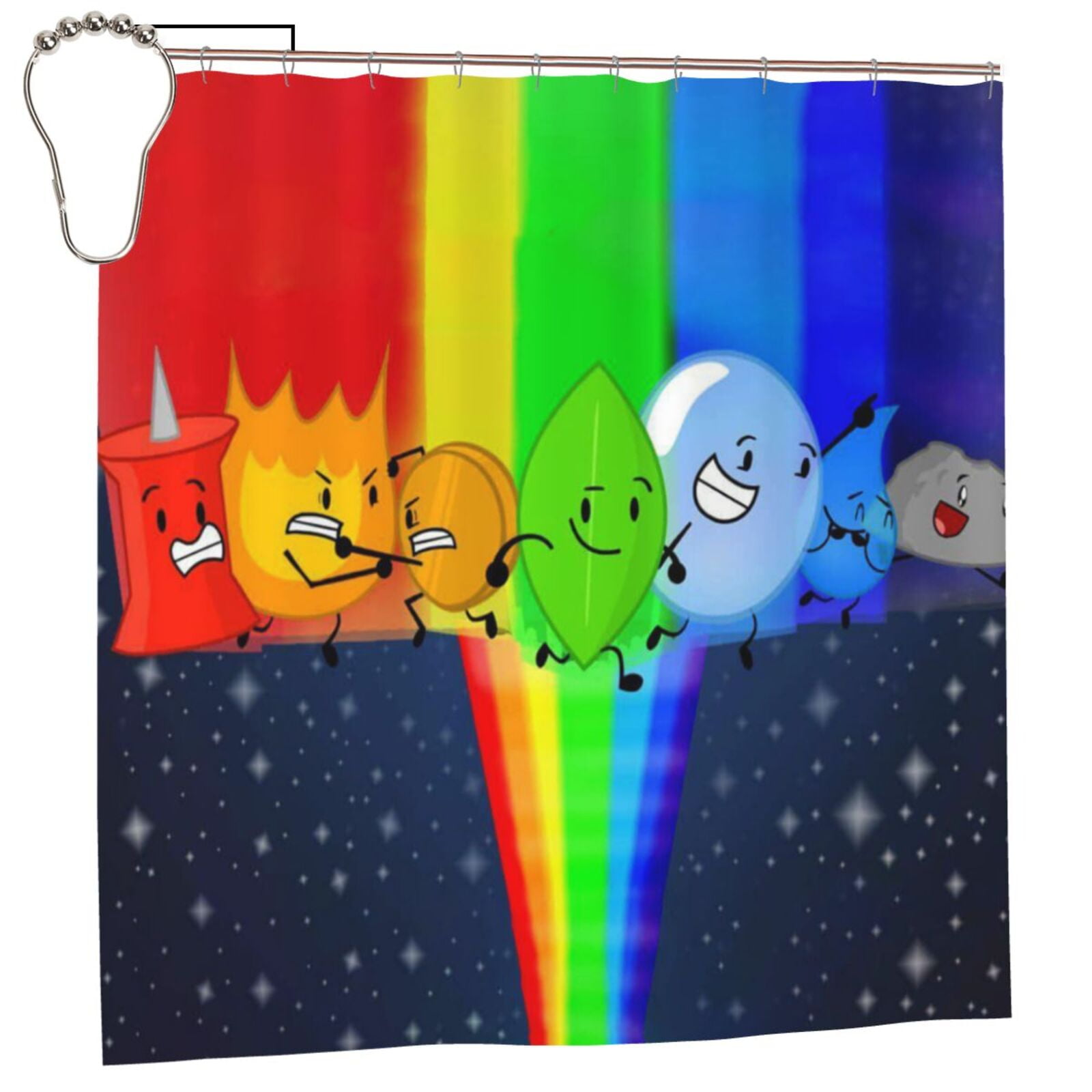 Game BFDI Battle For Dream Island Shower Curtain Bath Curtain Sets ...