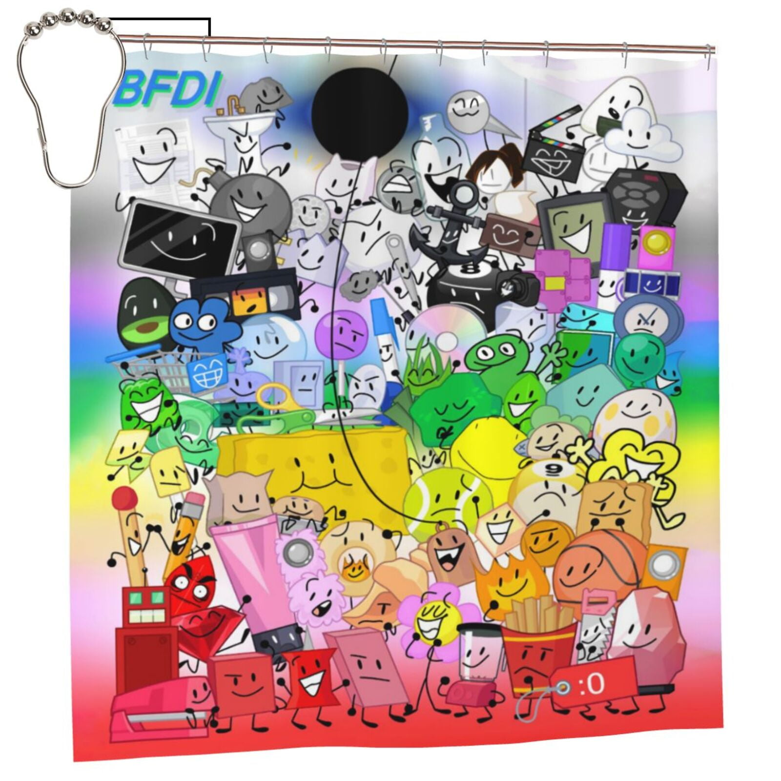 Game BFDI Battle For Dream Island Shower Curtain Bath Curtain Sets ...