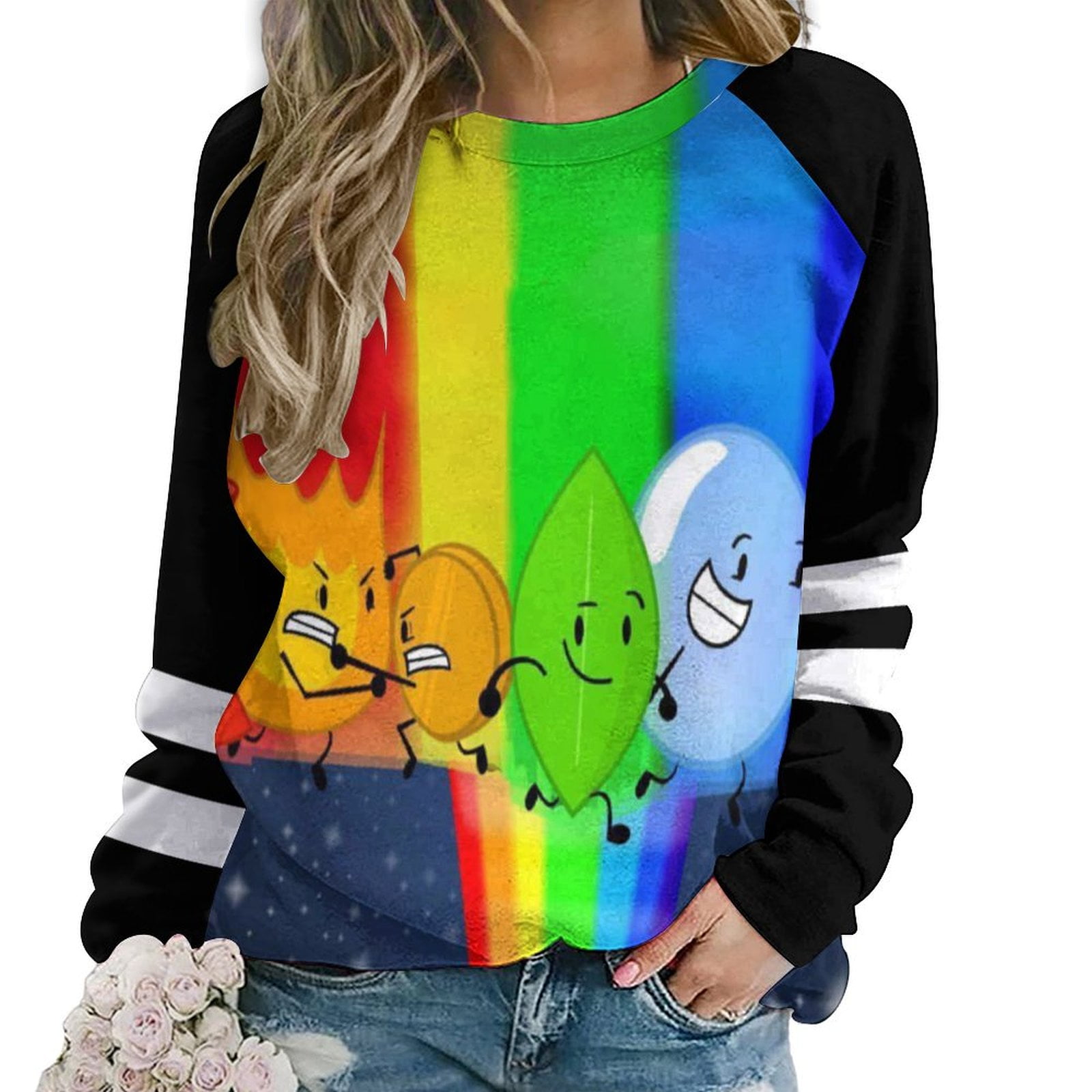 Game BFDI Battle For Dream Island Sweatshirt Women Graphic Pullover ...