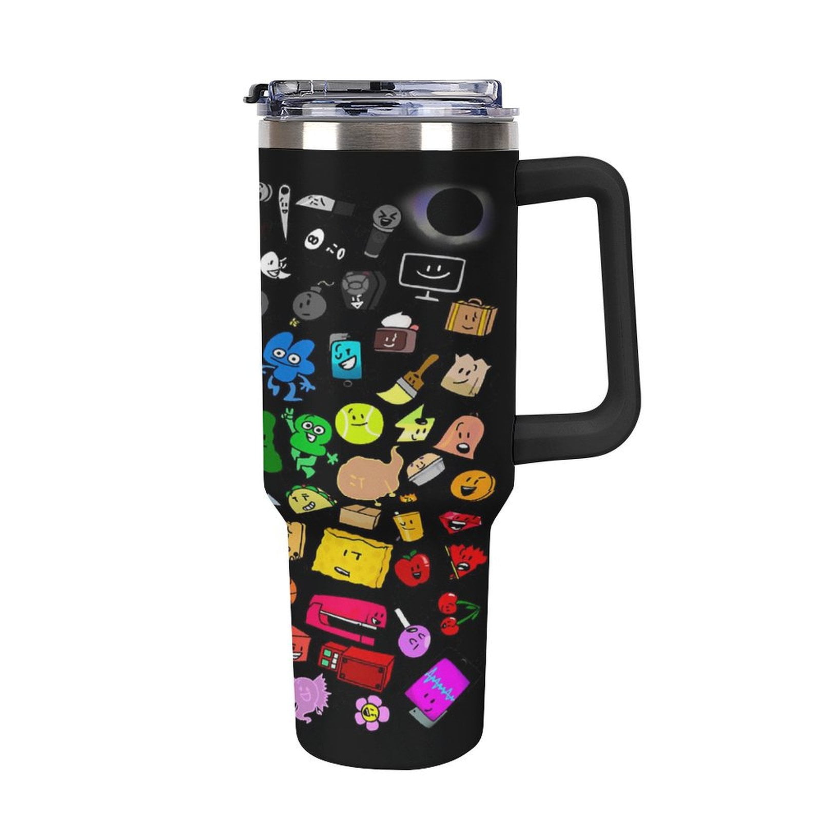Game BFDI Battle For Dream Island Tumbler with Handle and Straw Lid ...