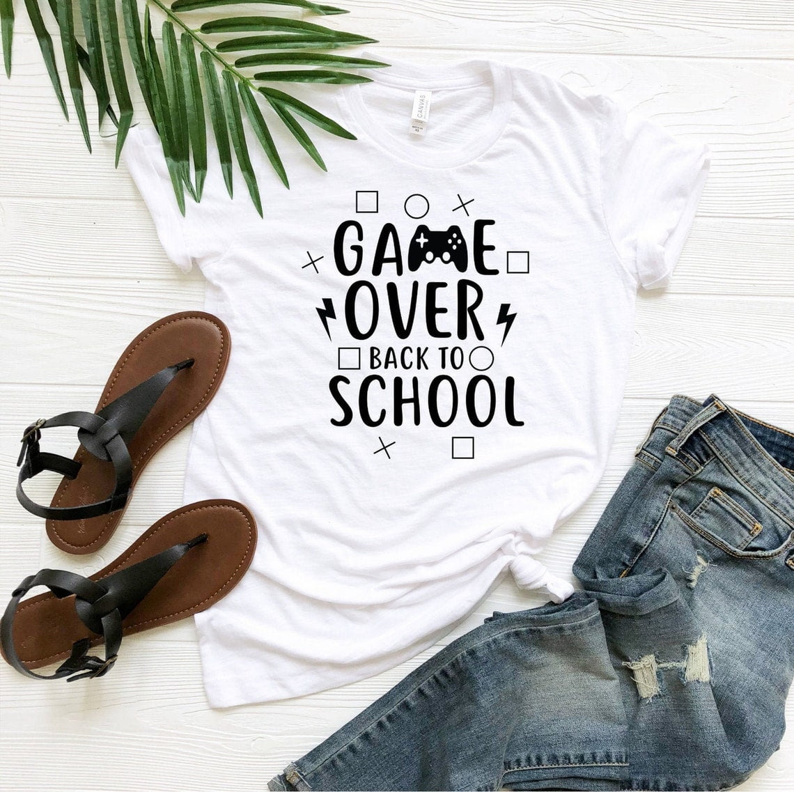 Game Over Back To School Shirt, Gamer School T-Shirt, First Day Of ...