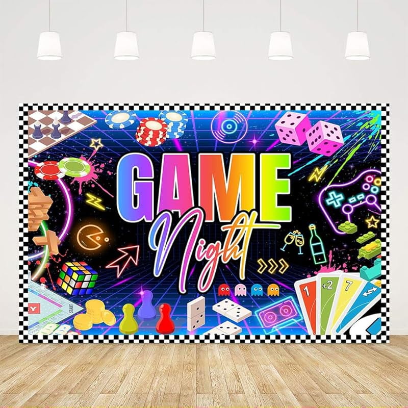 Game Backdrop Photo Background for Game On Birthday Party Decoration ...