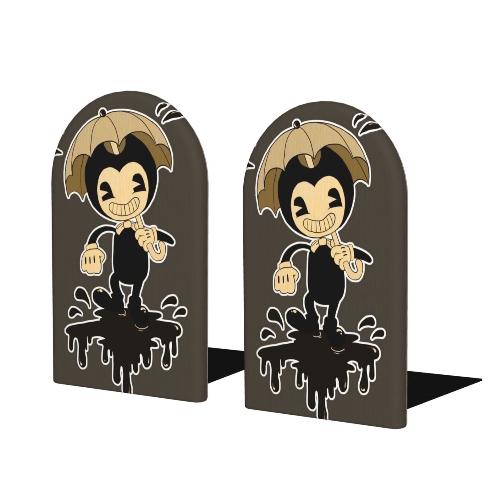 Game Bendy and the Ink Machine Bookends Wood Book Divider Decor Shelves ...