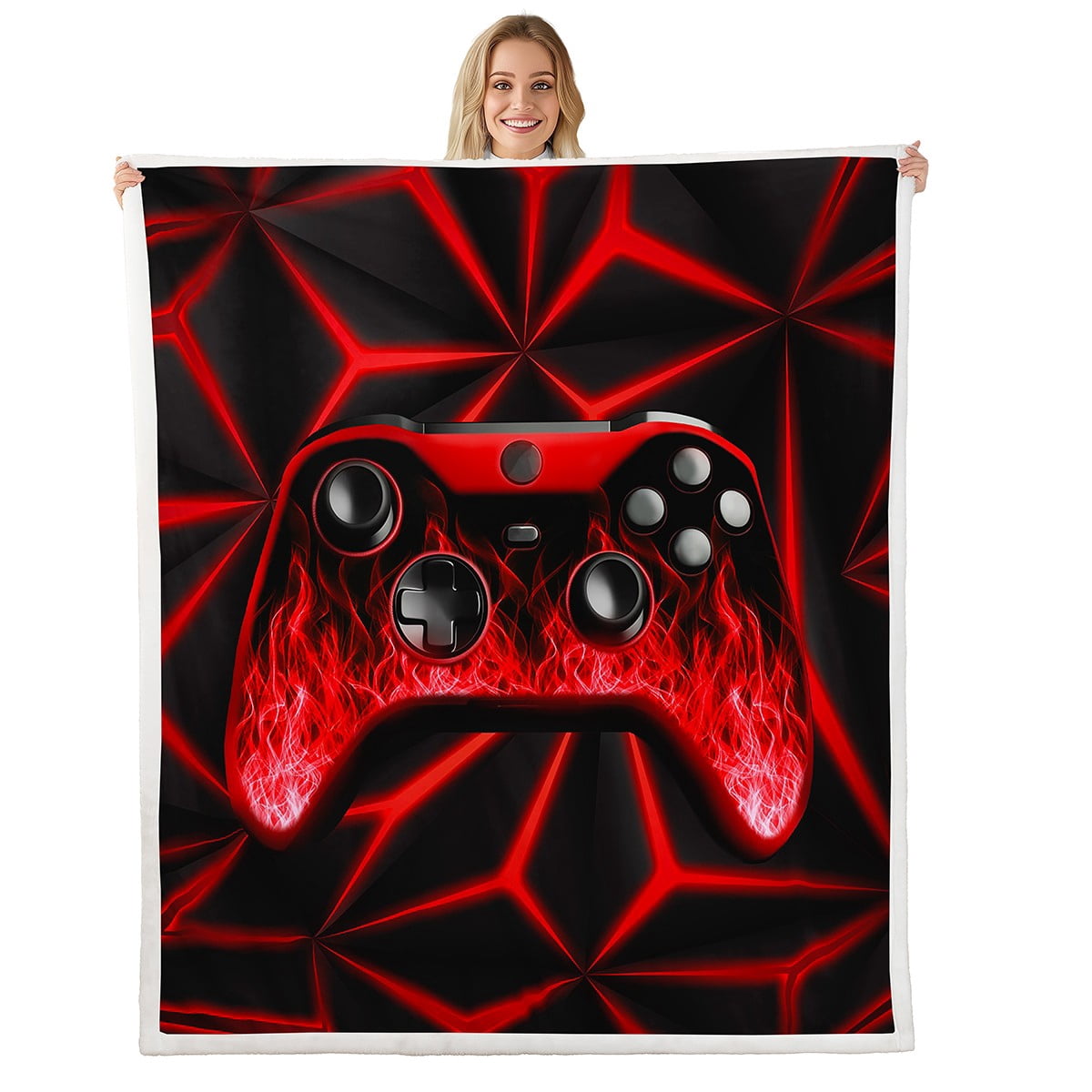 Game Blanket Gamer Gifts, 3D Geometric Gaming Throw Blanket for Game ...